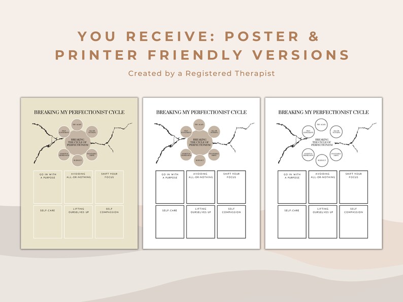 The Cycle of Perfectionism Psychoeducation and Mental Health Tool and ...