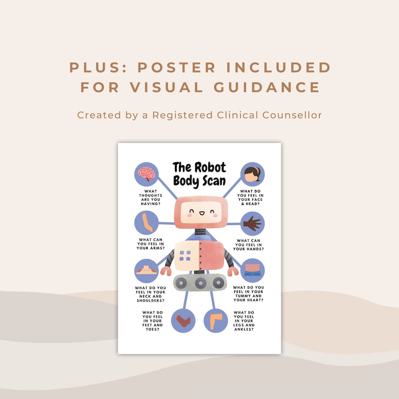 Robot Body Scan: Mindfulness Activity for Kids Teaching Emotional ...