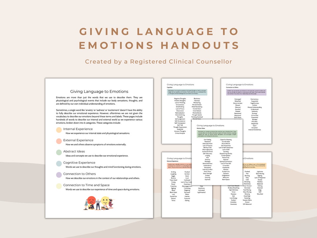 Descriptor Words for Emotions to Enhance Emotional Intelligence, Self ...