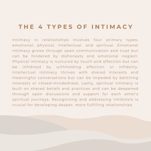 Intimacy Enhancers and Inhibitors Worksheet for Couples Counseling and ...