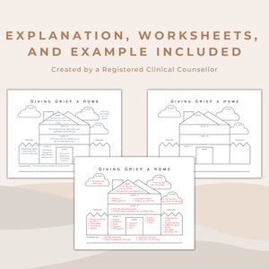 Grief House Worksheet: Therapeutic Activity for Grief Counseling (PDF ...