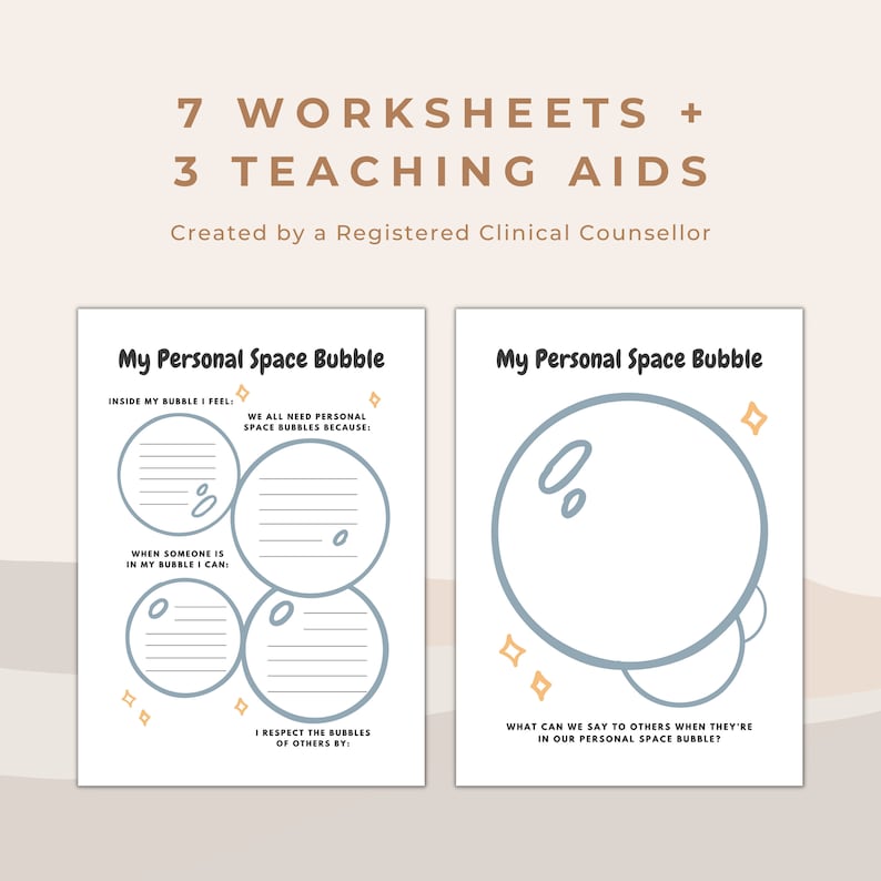 Personal Space Bubble Worksheet: Teaching Boundaries (PDF Download ...