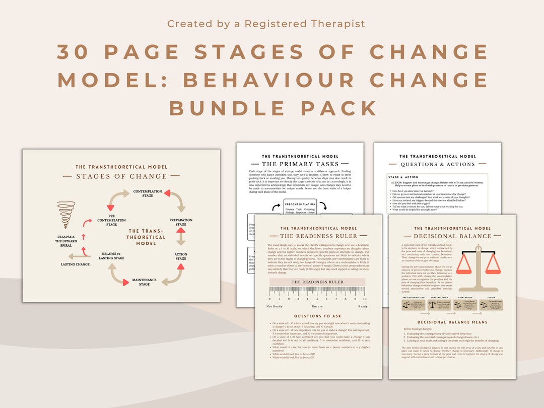 Stages of Change Transtheoretical Model for Behaviour Change: Therapy ...