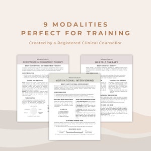 Therapy Cheat Sheets: Modality Reference Guides (PDF Download) - Etsy