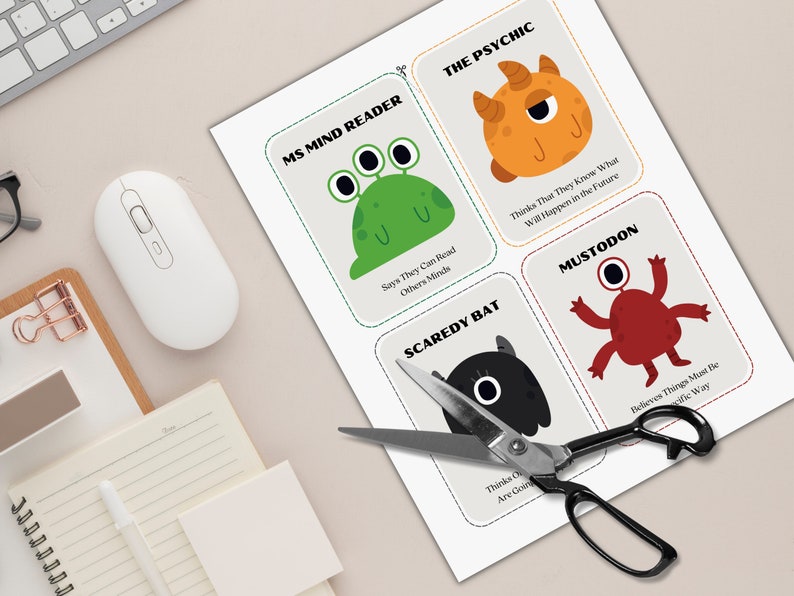 Thought Monsters Thinking Trap Cards for Kids and Children - Etsy Canada