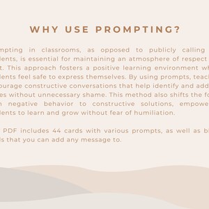 Classroom Management Prompt Cards: Student Behavior Nudges (PDF) - Etsy