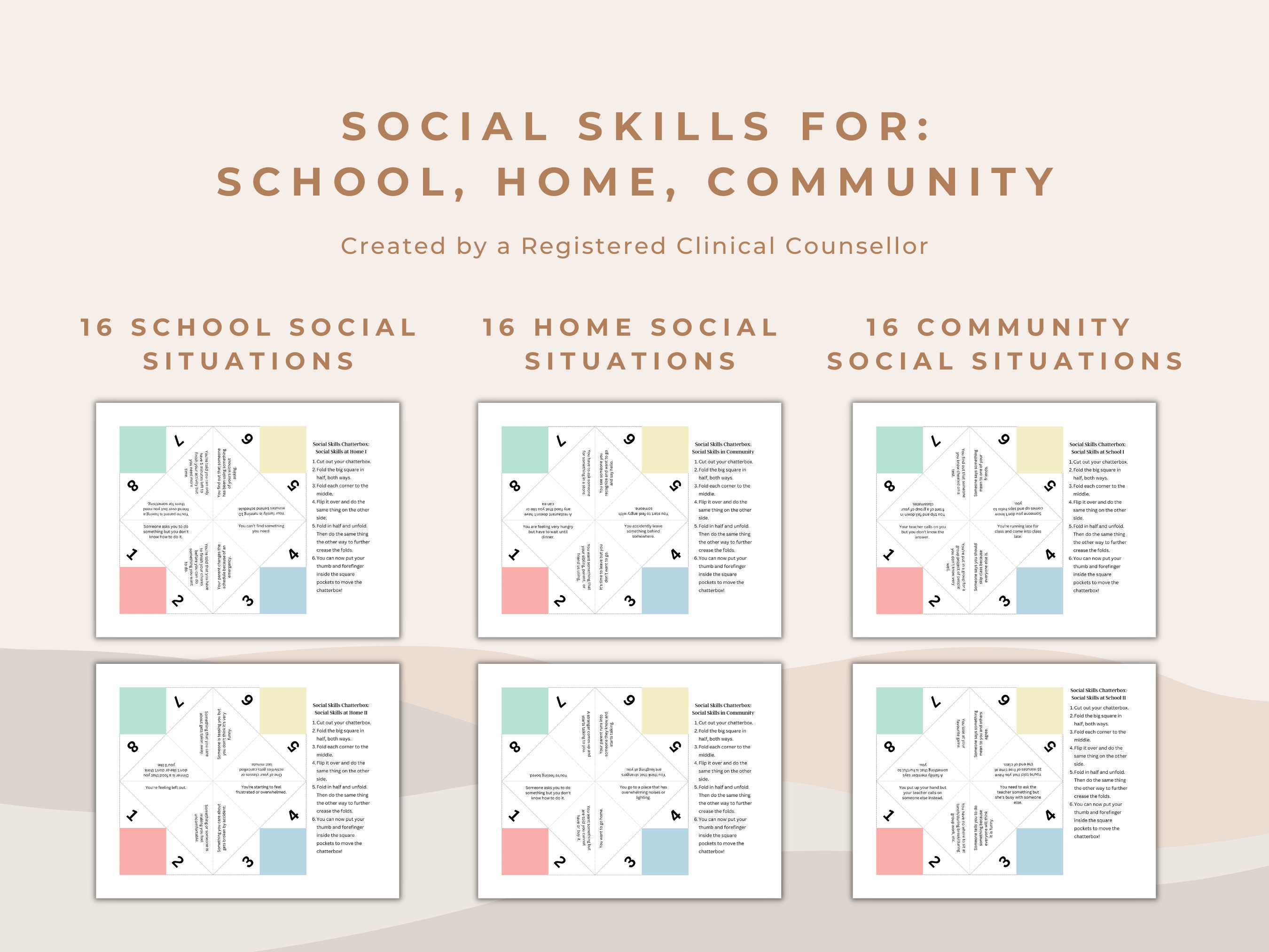Social Skills Chatterboxes: Printable Activity (PDF) - Etsy