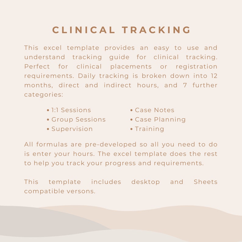 Clinical Hours Excel and Google Sheets Tracker for Practicum and ...