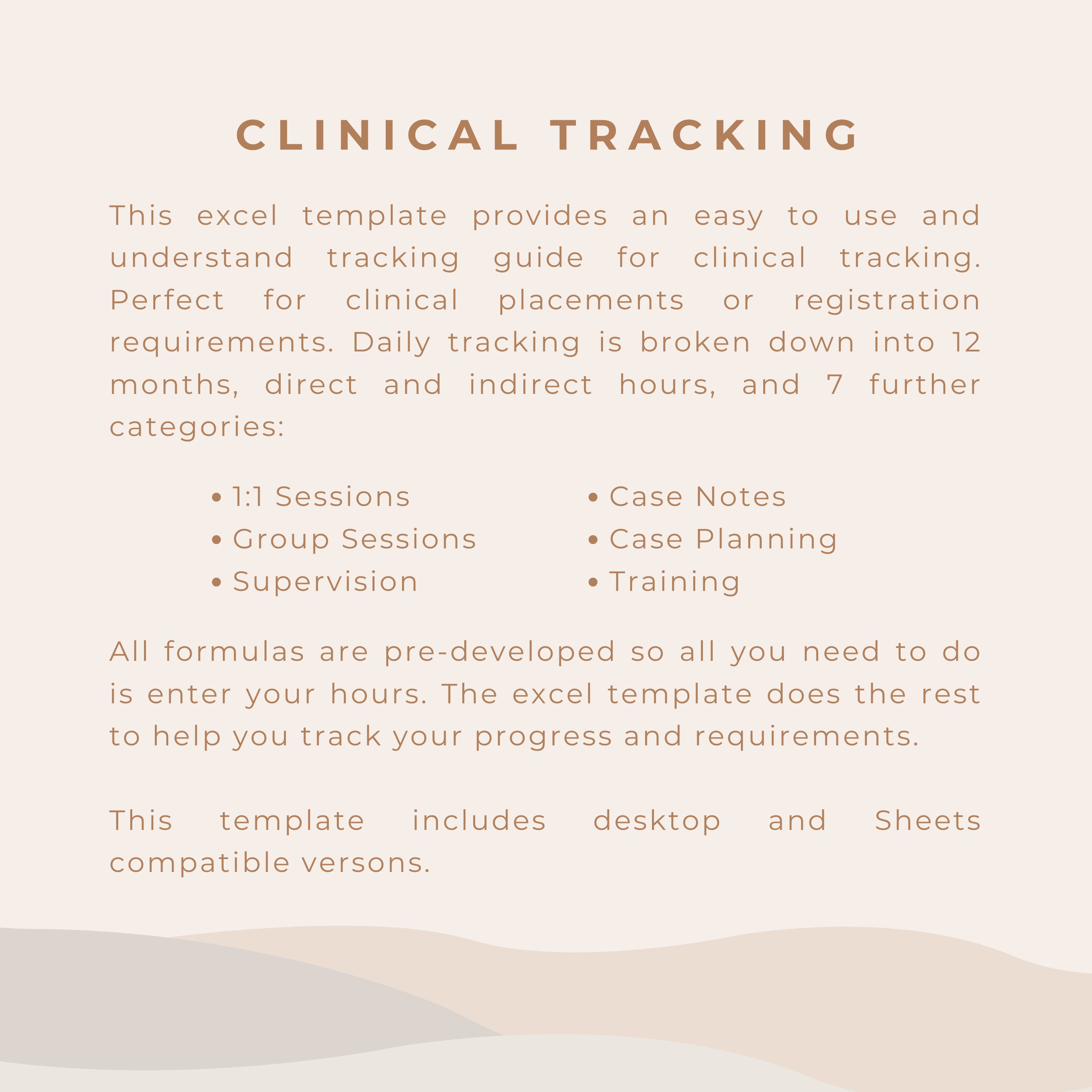 Clinical Hours Excel and Google Sheets Tracker for Practicum and Clinical Placement: Track ...