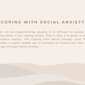 Public/social Anxiety Coping Card Pack & Psychoeducation Bundle - Etsy