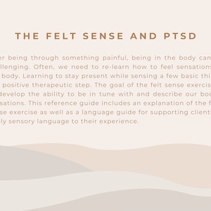 Felt Sense Exercise: Somatic Therapy for PTSD (digital Print) - Etsy