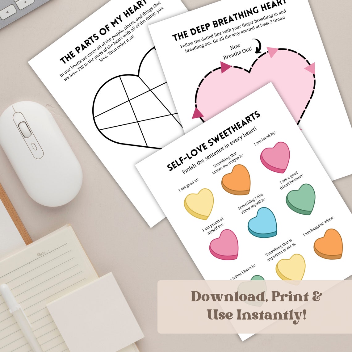 Self Love & Spreading Kindness and Compassion: 10 Worksheets for Kids ...