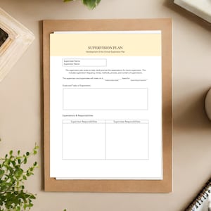 Clinical Supervision Template Bundle: Supervision Plan, Notes, Forms ...