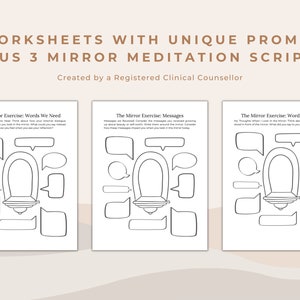 Self-esteem Worksheets: Mirror Meditation Scripts (PDF Pattern) - Etsy