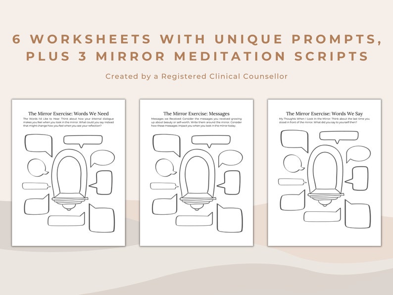 Self-esteem & Self-reflection Worksheet and Mindfulness Meditation ...