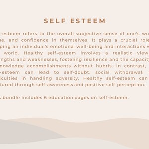Self Esteem Education Bundle for Teaching Healthy Self-esteem Skills ...