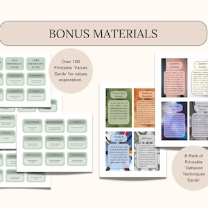 ACT Bundle Pack of Posters, Visual Aids, and Worksheets (acceptance and ...