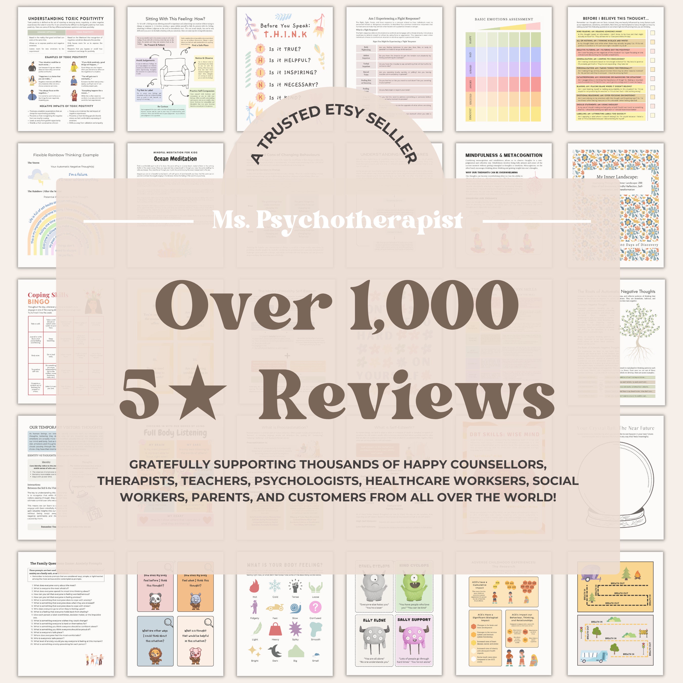 Trauma Therapy Mega Bundle: Psychoeducation, Exercises, and Activities ...