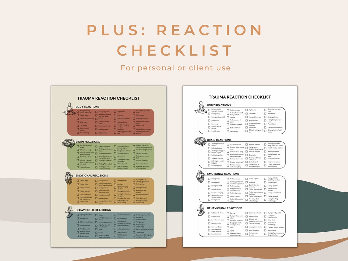 Trauma Reactions Cards Mental Health and Therapy Resource - Etsy Australia