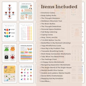 Childrens Mental Health Tools Mega-bundle: 16 Resources and 100 Pages ...