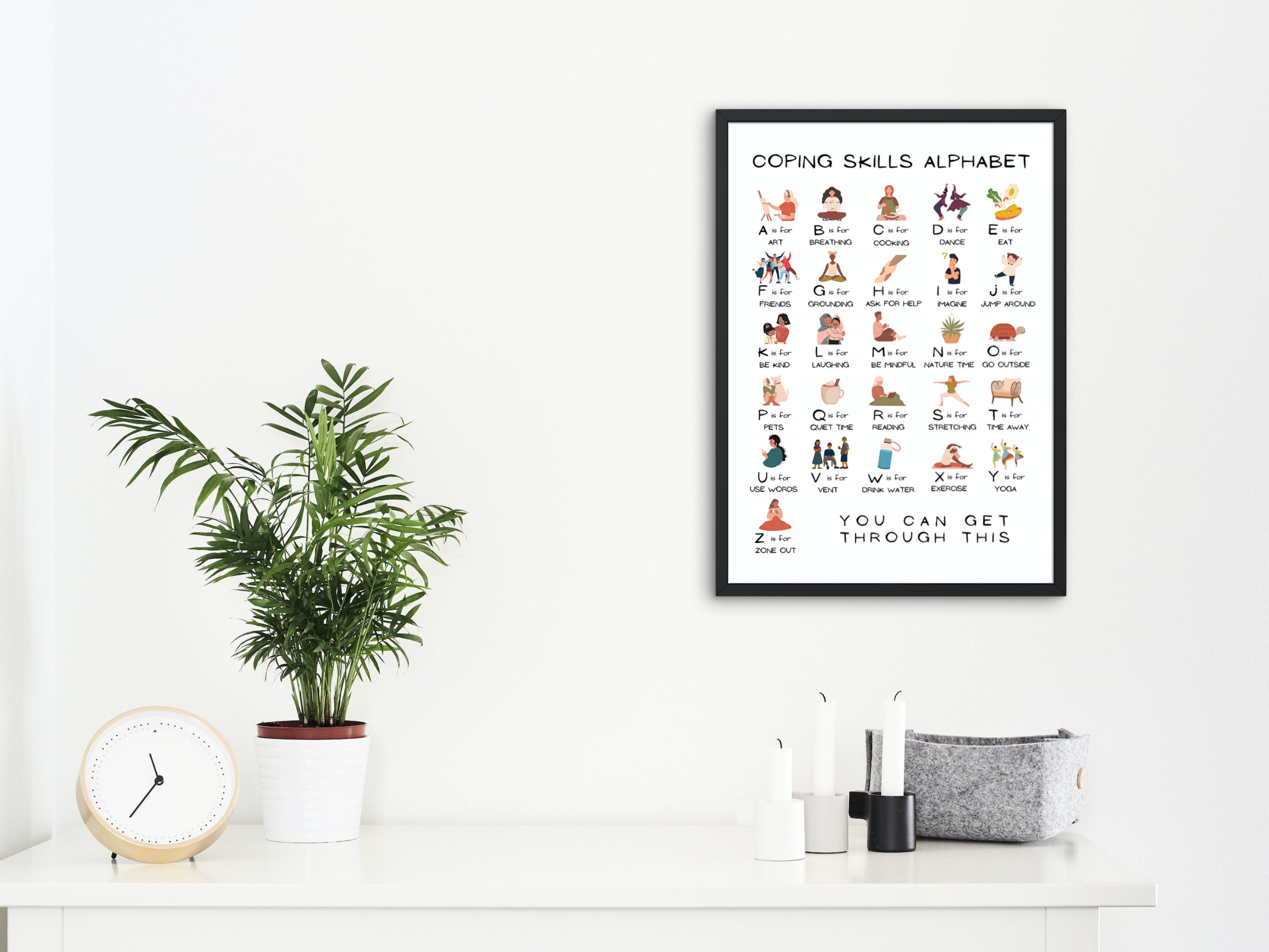 Coping Skills Alphabet Poster: Kids Mental Health, Classroom Decor ...