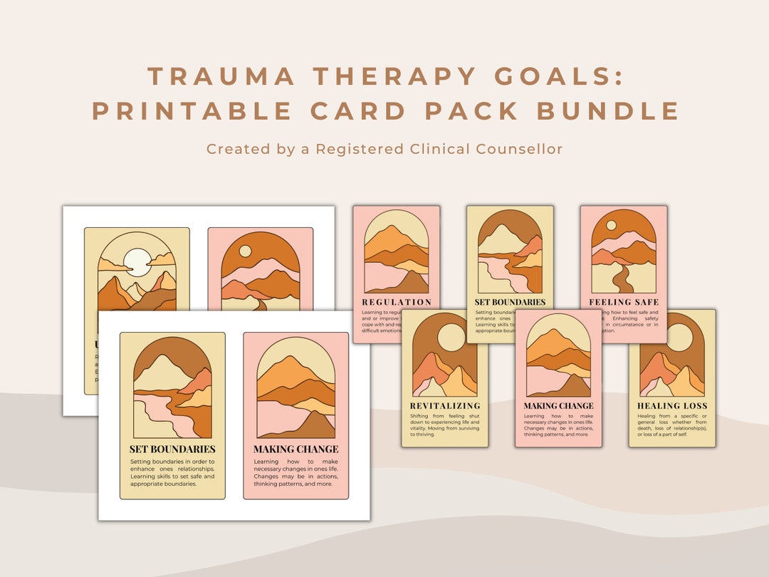 Trauma Therapy Goals Card Pack | Setting Goals Collaboratively With ...