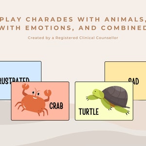 Emotions Charades Game With Animals for Teaching Social Skills and ...