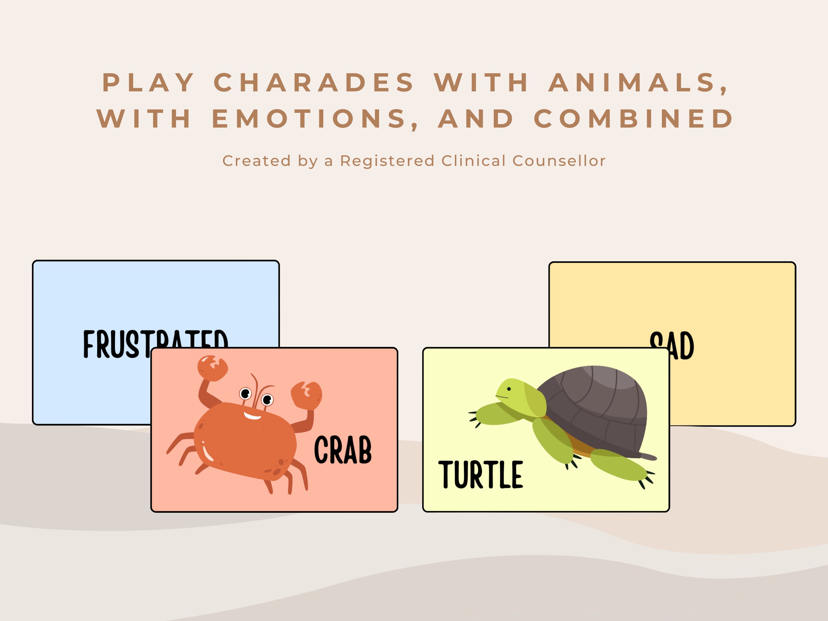 Emotions Charades Game With Animals for Teaching Social Skills - Etsy ...