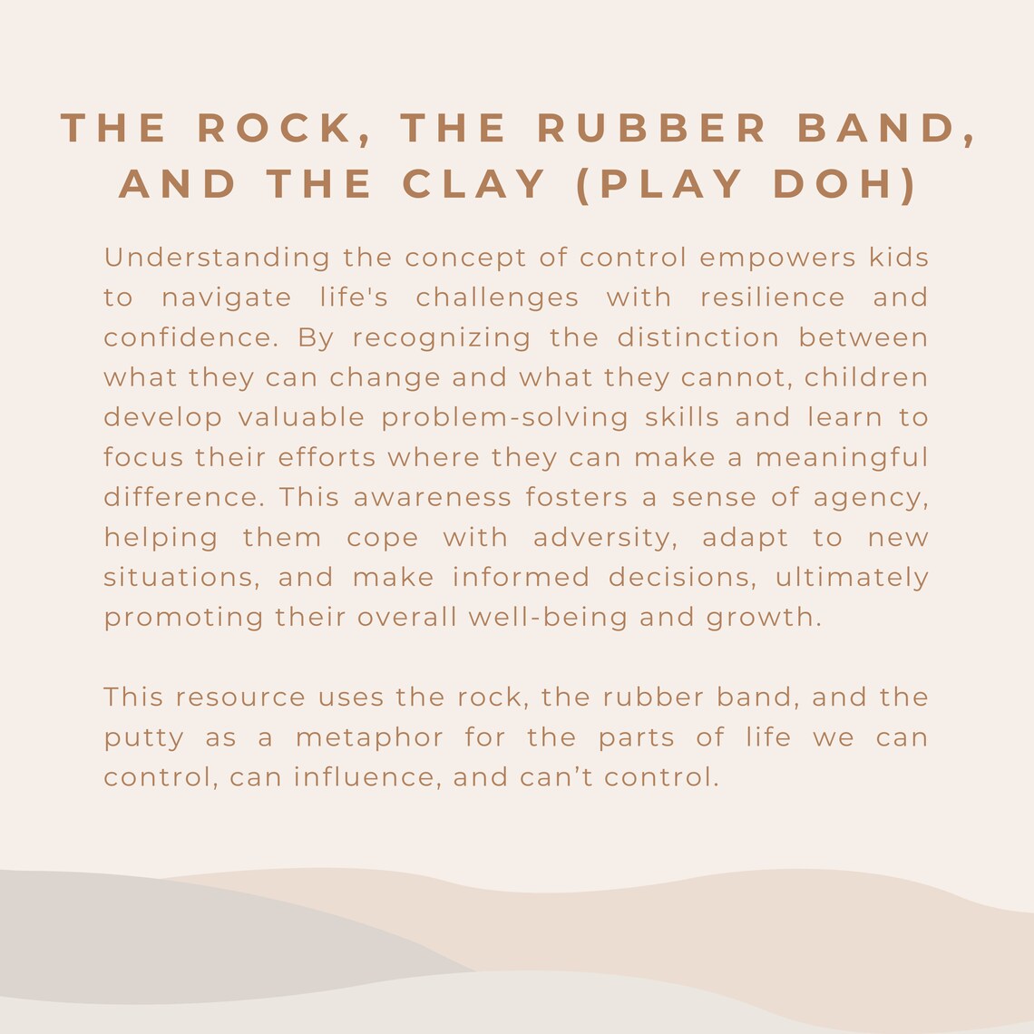 Circle of Control Worksheet Lesson Plan: the Rock, the Rubber Band, and ...