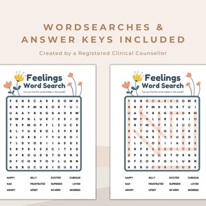 Mental Health Emotions Wordsearches for Children | Teaching Coping ...