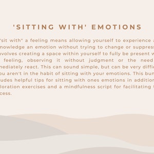 Sitting With Our Emotions: Mindfulness Worksheet to Enhance Self ...