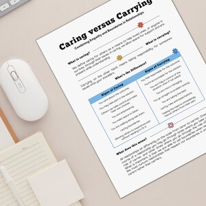 Caring Vs Carrying Worksheet: Healthy Boundaries Printable (PDF) - Etsy