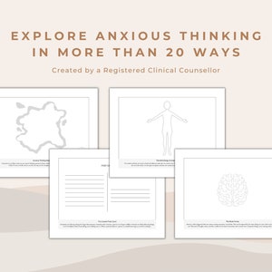 Art Therapy Anxiety Prompts: Coping Worksheets (PDF Download) - Etsy