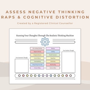 The Realistic Thought Machine Worksheet: Cognitive Behavioural Therapy ...