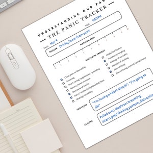 Panic Disorder Education and Worksheet Bundle Anxiety Trackers | Supporting Someone Through ...