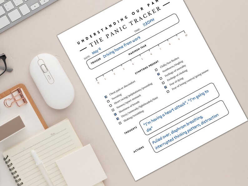 Panic Disorder Education Worksheet Bundle: Anxiety Coping & Regulation ...