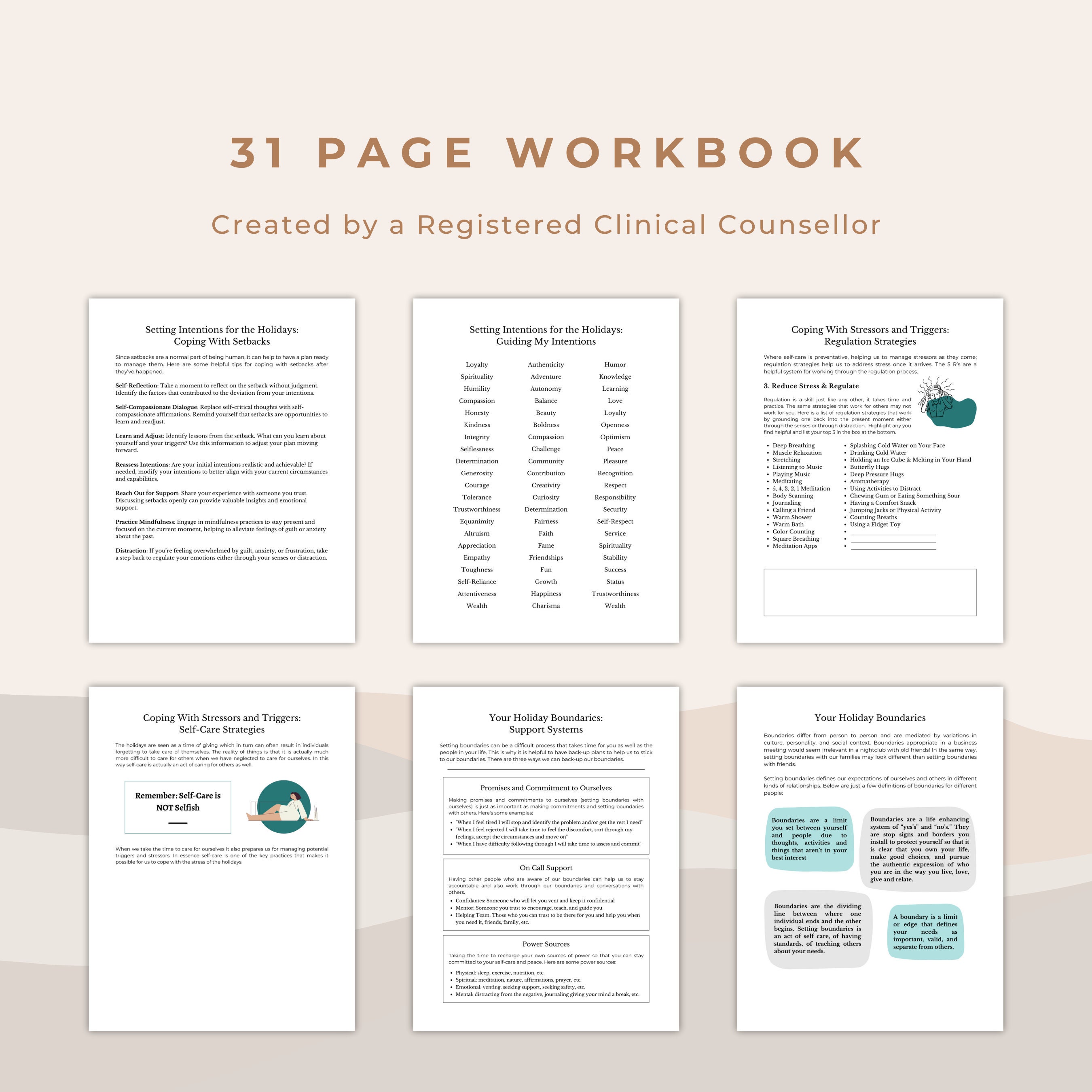 Holiday Stress & Triggers Workbook: Self-care Planner (PDF Download) - Etsy