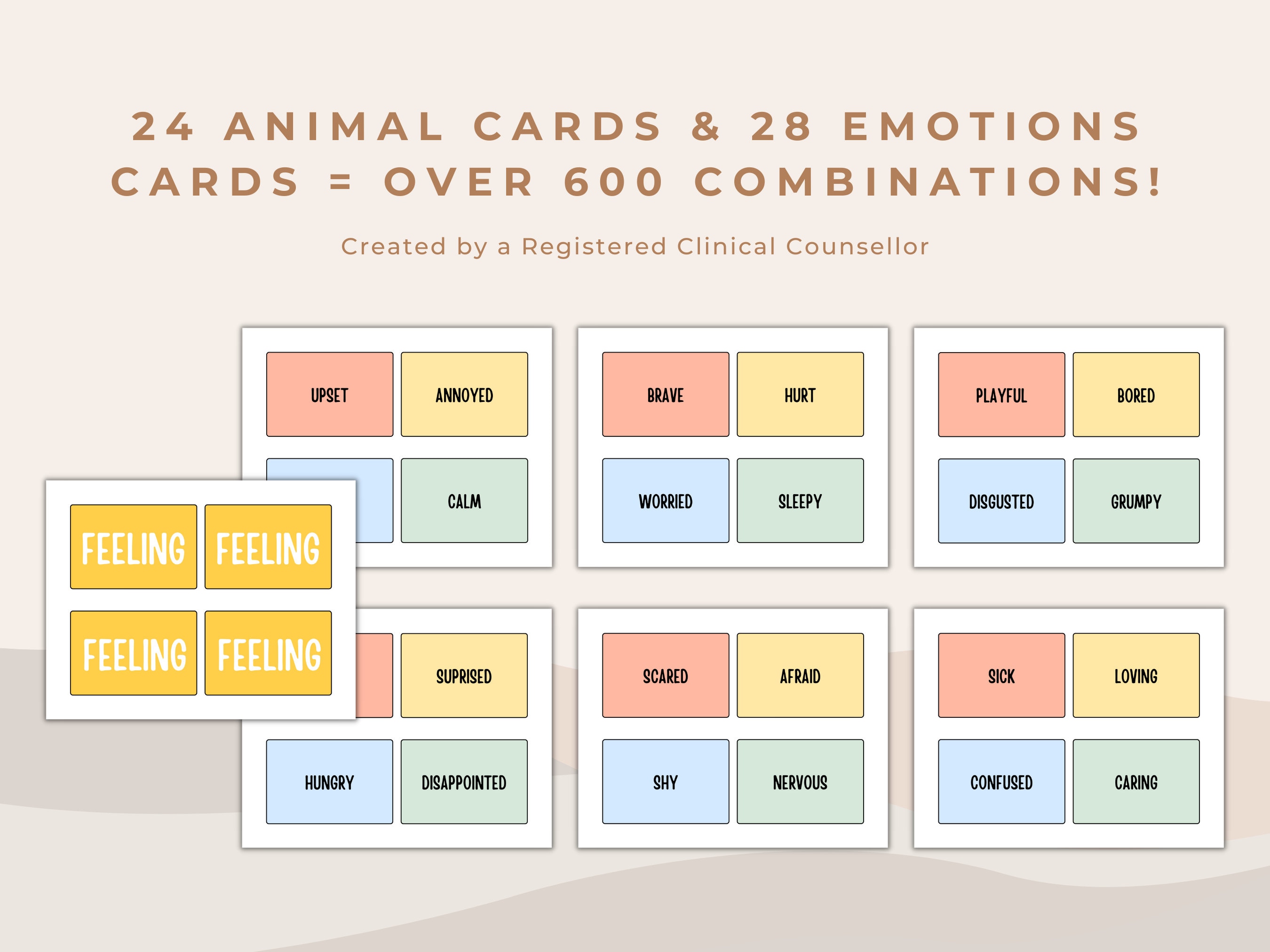 Emotions Charades Game With Animals for Teaching Social Skills - Etsy ...