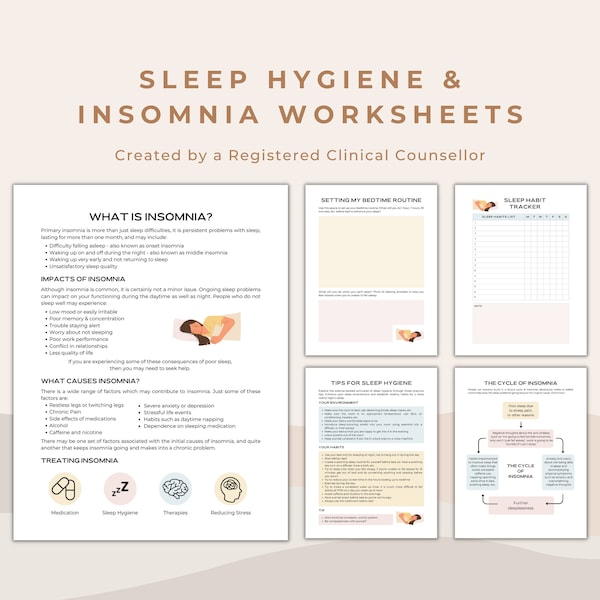 Sleep Hygiene Worksheet - Etsy