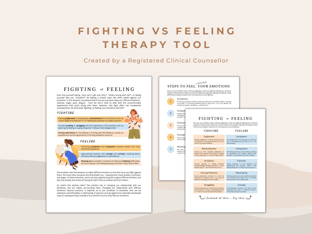 Emotional Avoidance Worksheet: Acceptance and Commitment Therapy (PDF ...