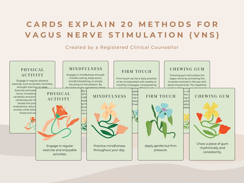 Vagus Nerve Stimulation Activity Cards Based on Polyvagal - Etsy UK