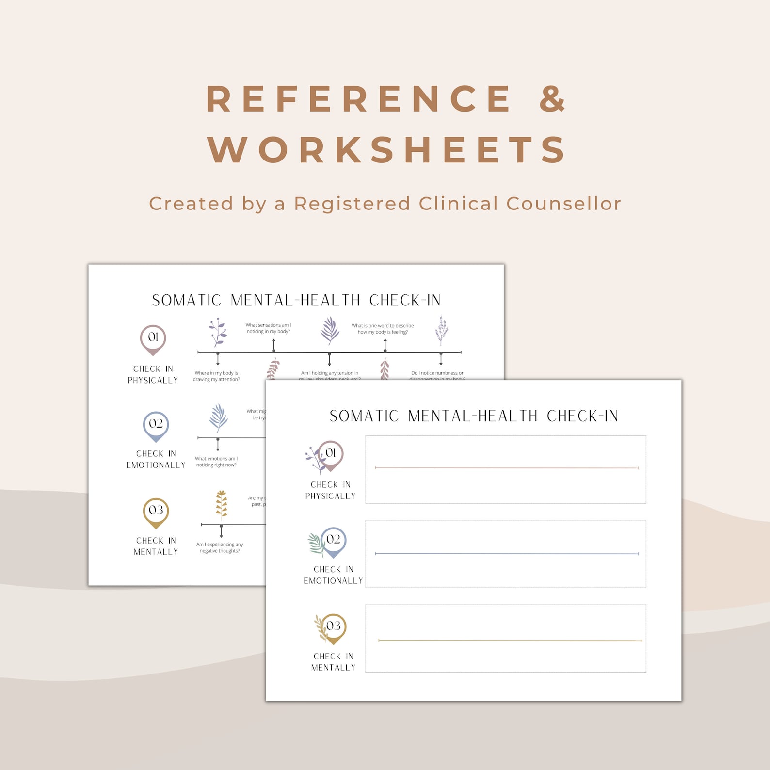 Somatic Check-in Tool: Mental Health Worksheets (PDF Download) - Etsy