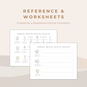 Somatic Check-in Tool: Mental Health Worksheets (PDF Download) - Etsy