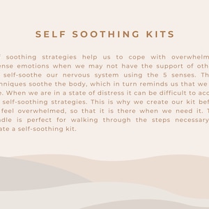 Self Soothing Kit Builder Therapeutic Worksheets for Calming the ...