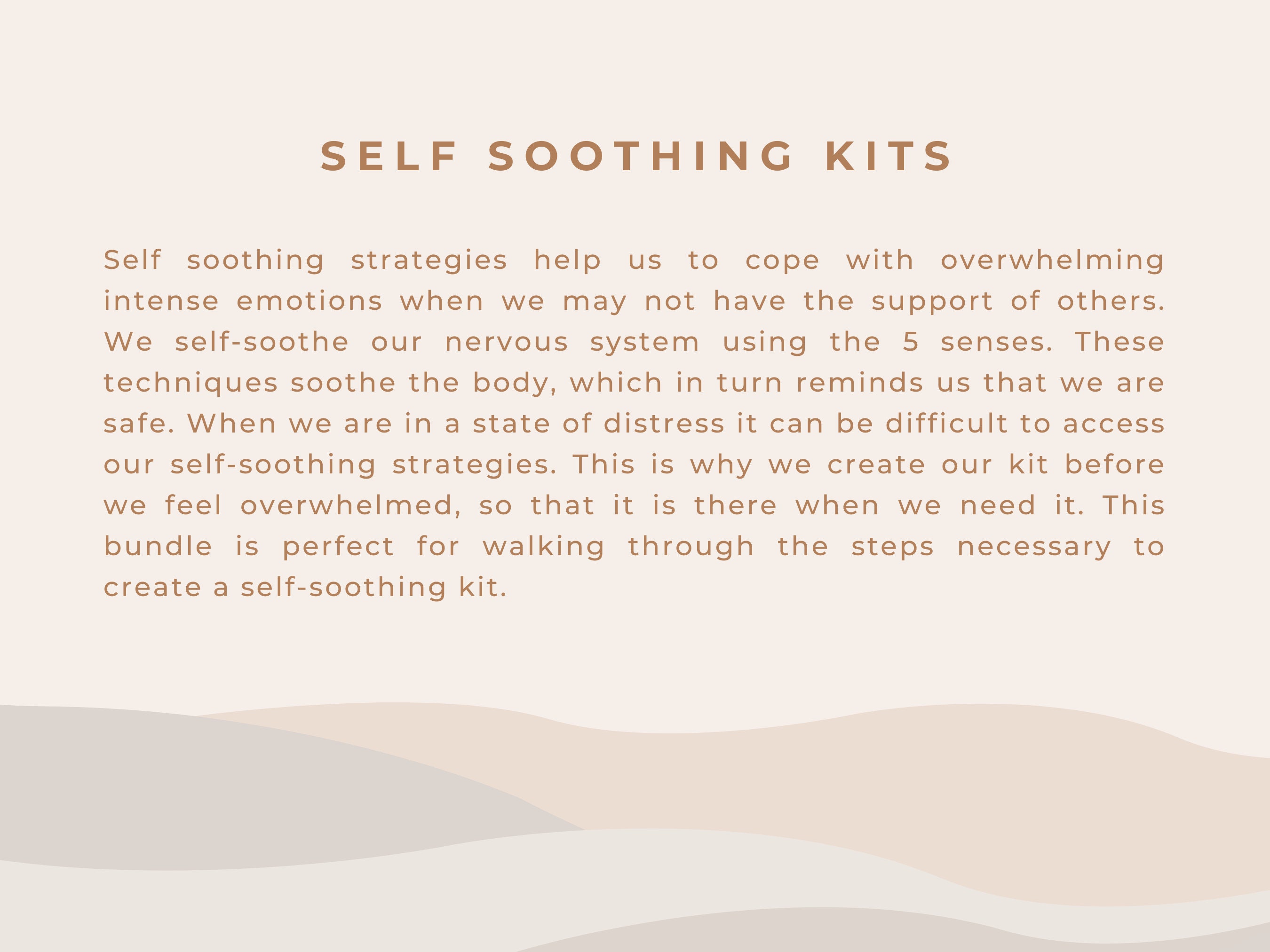 Self Soothing Kit Builder Therapeutic Worksheets for Calming - Etsy