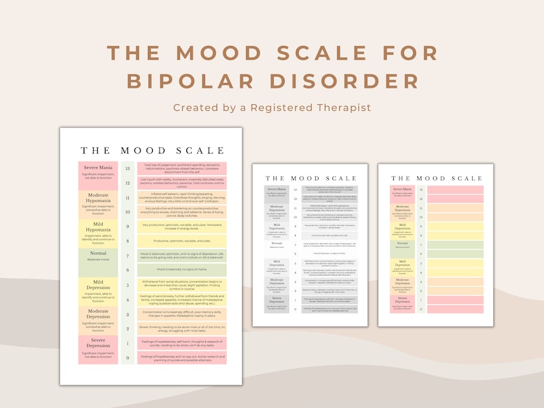 Bipolar Disorder Mood Scale: DBT Therapy Tool (PDF) - Etsy