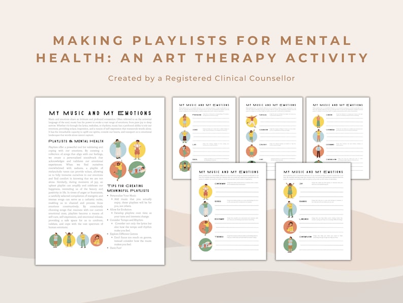 Music Therapy Playlist Activity: Coping With Emotions (PDF) - Etsy