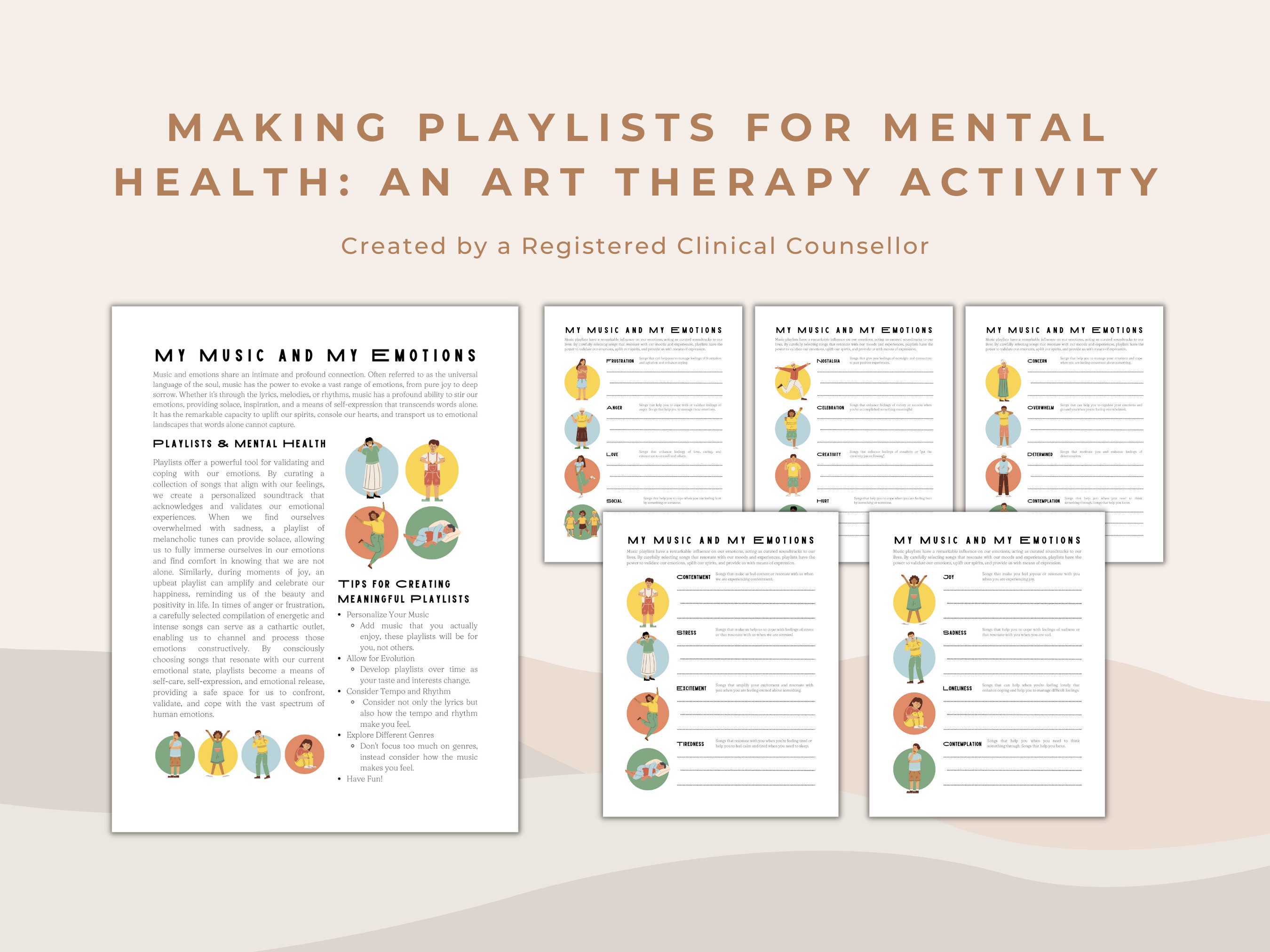 Music Therapy Playlist Activity: Coping With Emotions (PDF) - Etsy
