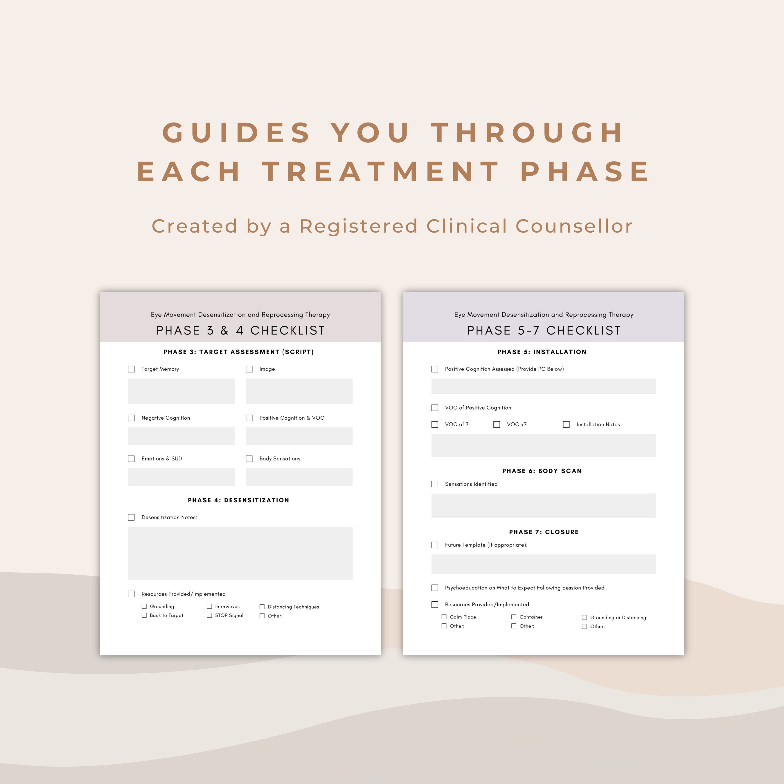 Eye Movement Desensitization and Reprocessing Checklist: EMDR Phase ...