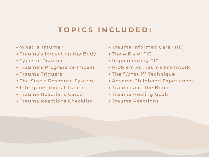 Trauma and Trauma Informed Care Educational Bundle - Etsy